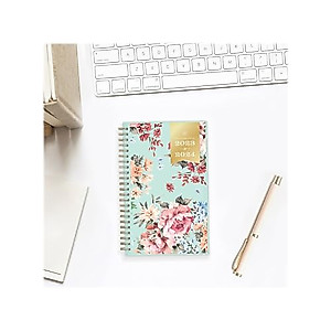2023-2024 Blue Sky Day Designer Romance Mint 5-inch x 8-inch Academic Weekly & Monthly Planner, Multicolor (142526)