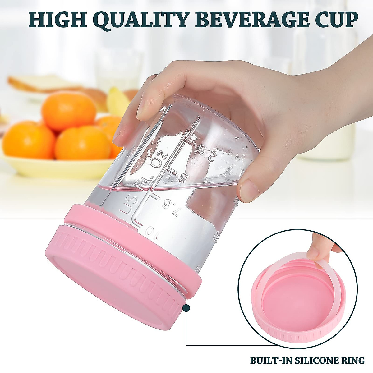 DANALLAN Overnight Oats Containers with Lids and Spoons, 4Pcs Overnight Oats Jars 10 oz Large Capacity Airtight Mason Jars for Overnight Oats Milk Vegetable Fruit Salad Cereal