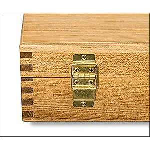 Creative Mark Capri Deluxe Wood Artist Paint Box - Storage for Art Supplies, Paints, Mediums, Brushes, Compartment Storage, Lightweight, Travel - [Oil-Stained - Natural Finish]