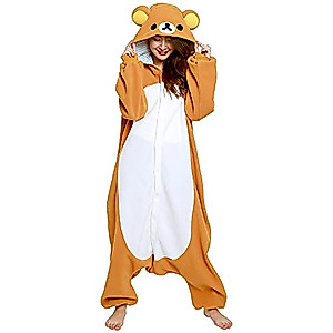 SAZAC San-X Licensed Rilakkuma Kigurumi - Onesie Jumpsuit Halloween Costume (Adults)
