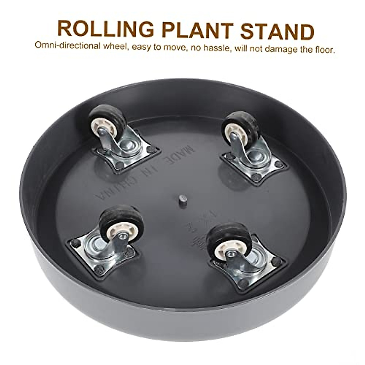 DOITOOL 5pcs Rolling Mobile Flowerpot Pot for Plants Indoor Garbage Can Outdoor with Wheels Pot Trays for Plants Trash Can Dolly Plastic Plant Caddy with Wheels Outdoor Indoor Plant Stand