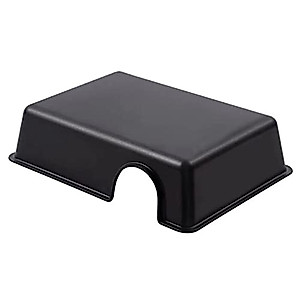 Black Reptile Hide Box - Durable Plastic Material, Smooth Body, Easy to Clean - Bearded Dragon, Leopard Gecko Hide, Snake Hide Box - Large (DB04)