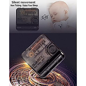 FULL HOUSE Wall Clock Silent Non Ticking Battery Operated, 12''x12'' Modern Minimalist Clock Wall Art, Crystal Porcelain Square Clock for Bedroom Living Room Office Home, 2pcs