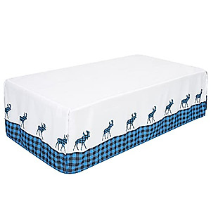 KIDDOS 3-Piece Baby Crib Bedding Set for Boys| Luxury Microfiber |Baby Crib Bedding Sets Include Comforter, Crib Sheet and Bed Skirt | (Wild Blue)