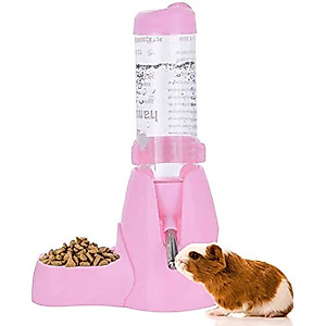 BINX (125ML, Pink) Water Dispenser Automatic pet Bottle for Hamsters, Rats, Guinea Pigs, White Rabbits and Small Animals