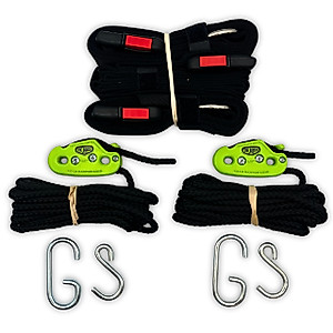 Tie Boss Kayak Hanger, Cargo Ceiling Storage, Overhead Storage, Watercraft Garage Storage, Hoist System. Green
