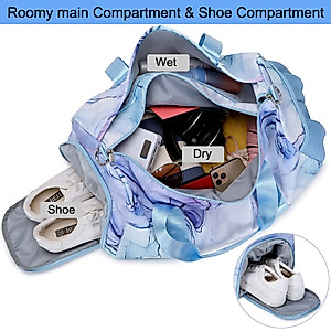 Sports Duffel for Girls Dance Bag Teen Duffle Bag Girls Weekender Bag Teen Gym Bag Travel Ballet Bag with Shoe Compartments