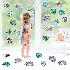 50pcs Succulents Cutouts Succulents Cut-Outs Classroom Decor Succulents Paper-Cuts Succulents Bulletin Board Cuts for Kids School Classroom Office Party Wall Decorations