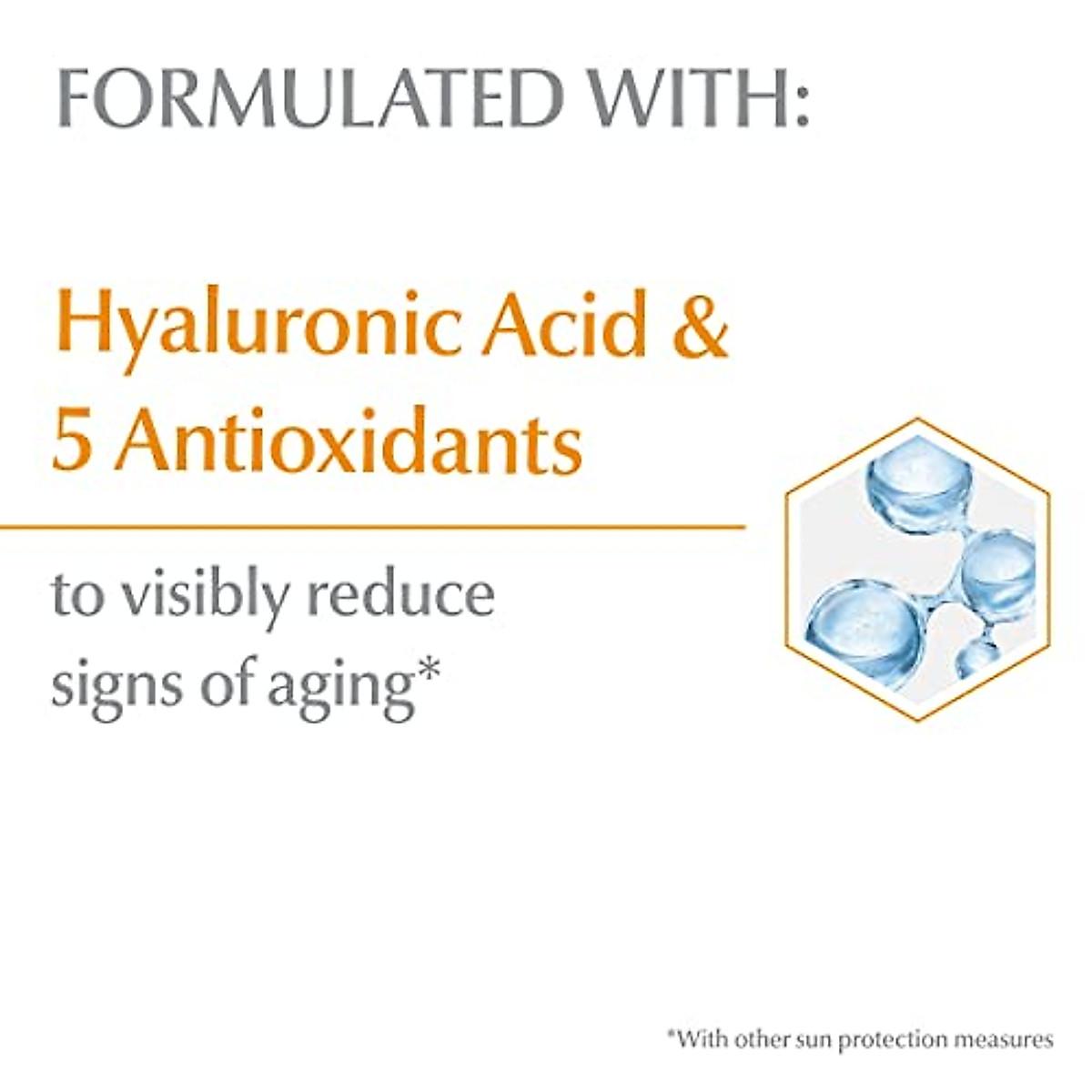 Eucerin Sun Age Defense SPF 50 Face Sunscreen Lotion with Hyaluronic Acid, Facial Sunscreen with 5 Antioxidants, 2.5 Fl Oz Bottle