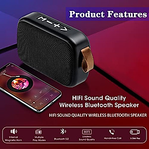 Bluetooth Speakers,IPX7 Waterproof Shower Speakers,Portable Wireless Speaker with Stereo Sound,Support FM Radio,Outdoor Wireless Speaker for iPhone iOS/Android at Party, Travel, Beach, Home, Camping