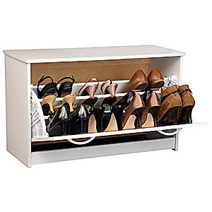 Single Shoe Cabinet - White