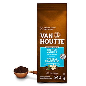Van Houtte French Vanilla Light Ground Coffee, 340g/12oz., (Imported from Canada)