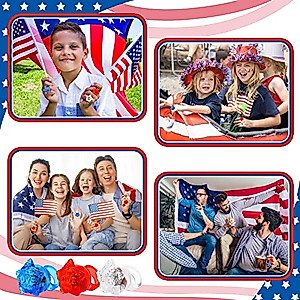 Nosiny 30 Pack Plastic Light Up Rings Glow Rings LED Light Up Star Rings Bulk Red White Blue Flashing Jelly Glow In The Dark Rings Finger Toys for Memorial Day Parties, Raves, Concert Shows, Gifts