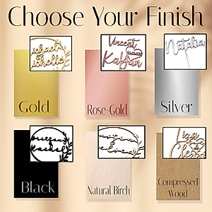 Shop Simply Perfect Wedding Cake Topper, Personalized Cake Topper for Anniversary, Engagement - Double Sided Black, Rose Gold, Wood Finish, Your Custom Text - Made in USA (Design 6)