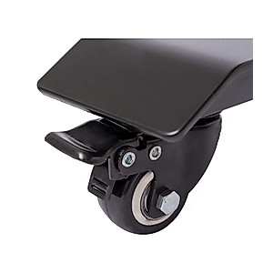 2" Locking Casters for Stand Up Desk Store Dual Motor Electric Adjustable Height Standing Desk with EZ Assemble Steel Frame (Black, Non-Marking)