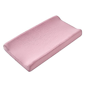 Changing Pad Cover for Baby Girls Boys, Neutral Fitted Muslin Cotton Diaper Changing Pad Sheets, Soft Brethable Changing Table Cover