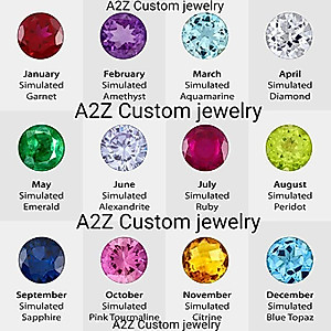 A2Z CUSTOM JEWELRY Personalized Sterling Silver Women's High School Graduation Class Ring with Birthstone, Name/Year/Degree and Flower Rose Shank