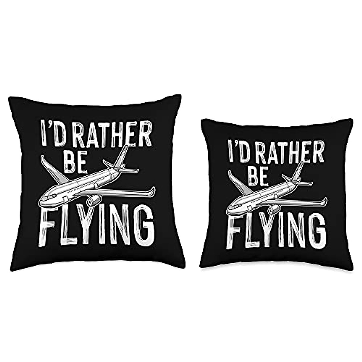 pilot t-shirts for men aviator retro gifts i'd Rather be Flying Airplane Classic Steward Throw Pillow, 16x16, Multicolor