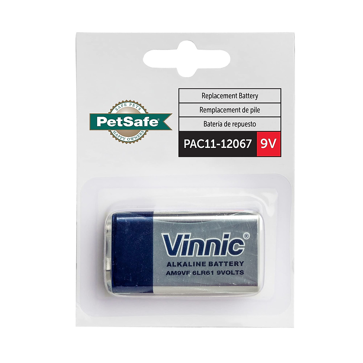 PetSafe 9 Volt Replacement Alkaline Battery - Compatible 9V Battery-Operated Products - PAC11-12067