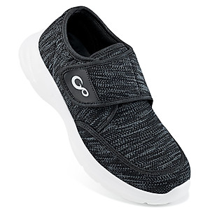 Ablanczoom Women's Fashion Sneakers Tennis Shoes-Womens Comfort Lightweight Slip On Sneaker Breathable Mesh Casual Walking Shoes Black