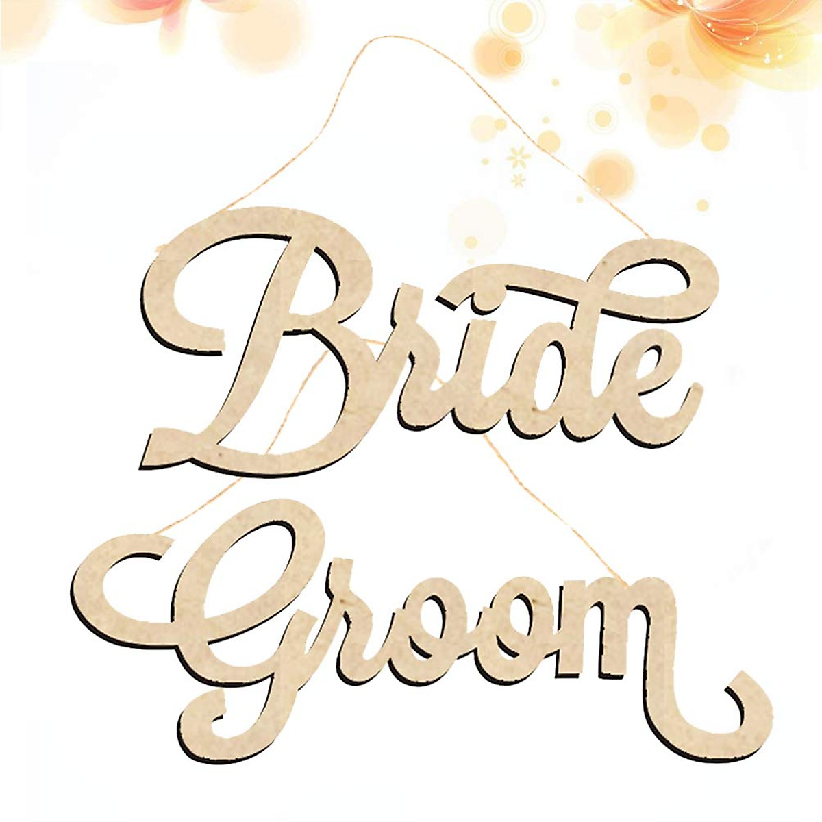 TOYANDONA Bride to be Sign 2pcs Wood Sign Letter Wall Hanging Decoration Wedding Photo Booth Prop