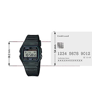 Casio F-91W-3Dg Men's Digital Multi-Function Black Rubber Watch