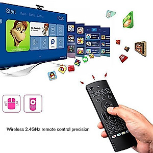 Air Mouse,MX3 Pro Backlit Mini Keyboard,Voice Remote Control,Mini Wireless Keyboard & IR Learning Air Mouse Remote,Best for Raspberry Pi 4 Android Smart Tv Box HTPC IPTV PC Pad Xbox