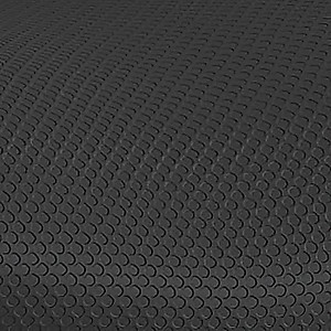 Flash Furniture Kelista Mid-Back Black Mesh Swivel Ergonomic Task Office Chair with Flip-Up Arms and Transparent Roller Wheels, BIFMA Certified