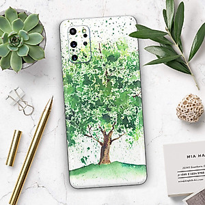DesignSkinz Splattered Watercolor Tree of Life Protective Vinyl Decal Wrap Skin Cover Compatible with The Samsung Galaxy S20 (Screen Trim & Back Glass Skin)