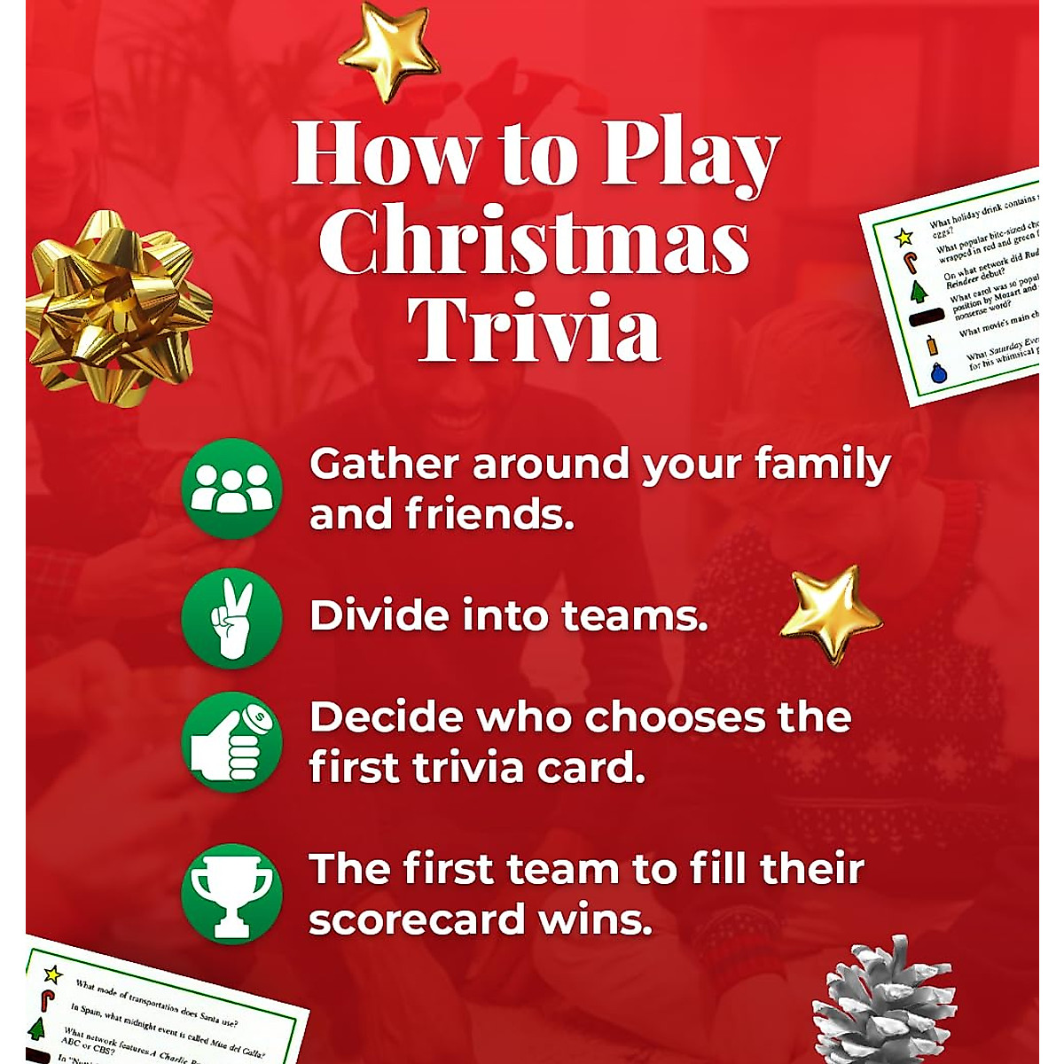 Christmas Trivia | Over 3 Million Copies Sold | The Classic and Original Christmas Trivia Game | (Updated!) with 300 Cards, 1800 Questions Across 6 Categories