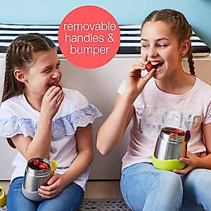 b.box Insulated Food Jar with Spork for Toddlers | Easy Open Container for Toddlers | Stainless Steel, 5hrs + of Perfect temperatures | Dishwasher Safe, BPA Free (Lemon Sherbet, 11 oz)