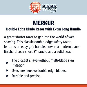 MERKUR Black Handled MK-30B Double Edge Safety Razor