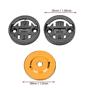 Liyeeo Bike Computer Stem Holder, Bike Computer Holder Wide Compatibility Sturdy Durable for Road Bike C for Mountain Bikes(Gold)