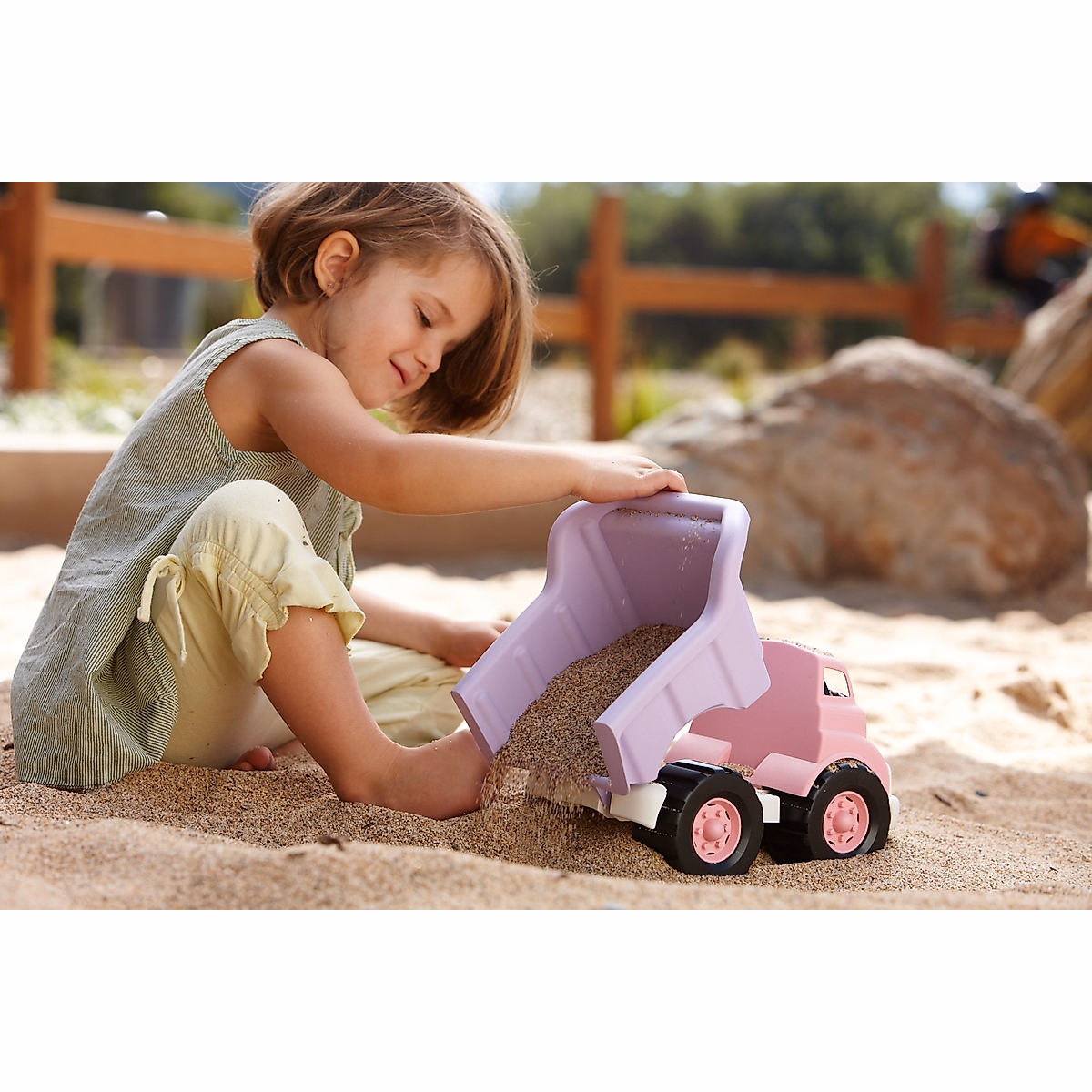 Green Toys Dump Truck, Pink/Purple CB - Pretend Play, Motor Skills, Kids Toy Vehicle. No BPA, phthalates, PVC. Dishwasher Safe, Recycled Plastic, Made in USA.
