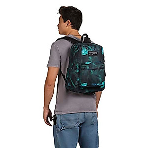 JanSport SuperBreak Plus Backpack with Padded 15-inch Laptop Sleeve and Integrated Bottle Pocket - Spacious and Durable Daypack for Work and Travel - Matrix Glitch