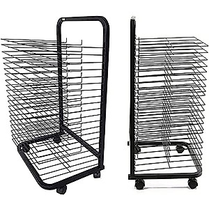 Art Drying Rack, Mobile Art Drying Rack with Wire Rack for Artwork, Drying and Printing Rack, Ideal for Schools and Art Clubs (Size : 20-Layer)