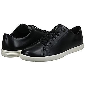 Cole Haan Men's Grand Crosscourt II Sneaker, Black Lthr/White, 10