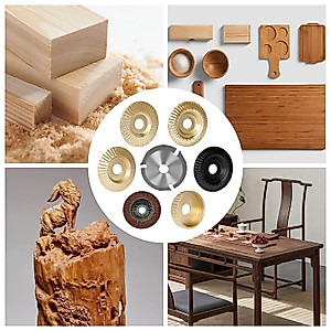 LAMPTOP 16 Pcs Wood Carving Grinder Tools Set, Including 5 Pcs Angle Grinder Wood Carving Disc, 5 Pcs Sanding Wheels, Speedcutter for Woodworking, and 5 Pcs Stainless Steel Disc Fitting Ring