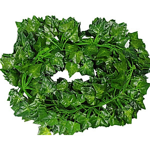 Unilove 168 feet Fake Foliage Garland Leaves Decoration Artificial Greenery Ivy Vine Plants for Home Decor Indoor Outdoors (Ivy Leaves)