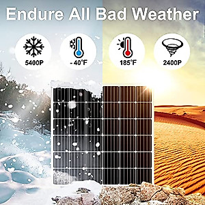 DOKIO 150 Watt 18 Volt Monocrystalline Solar Panel High Efficiency Module Durable RV Marine Boat Off Grid
