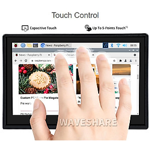 3.5" DPI Touch LCD 640x480, DPI666 262K Colors 60Hz Refresh Rate IPS Display Capacitive Screen, Toughened Glass Cover,for Raspberry Pi 4B/3B+/3A+/Pi Zero/Pi Zero 2W/Compute Module 4