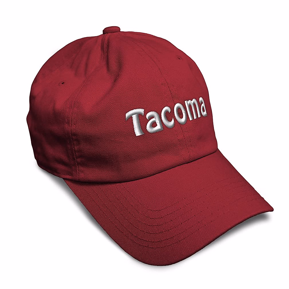 Soft Baseball Cap Tacoma Love City Twill Cotton Dad Hats for Men & Women Burgundy