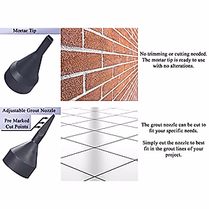 AWF PRO - Mortar Pointing Gun, 1 Quart (32 fl oz.) Capacity, 12:1 Thrust,2 Nozzles, Adjustable Pusher Plate, AWF-Pro