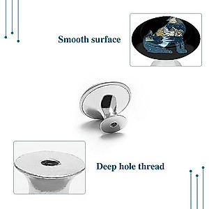 Wolf Double Exposure Round Cabinet Knobs Drawer Pull Handle Kitchen Cupboard Wardrobe Knobs Cabinet Decorative 2 PCS