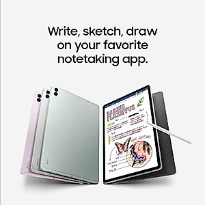 SAMSUNG Galaxy Tab S9 FE+ 12.4” 128GB Android Tablet + Free Smart Book Cover, IP68 Water- and Dust-Resistant, Long Battery Life, Powerful Processor, S Pen, 8MP Camera, US Version, 2023, Mint