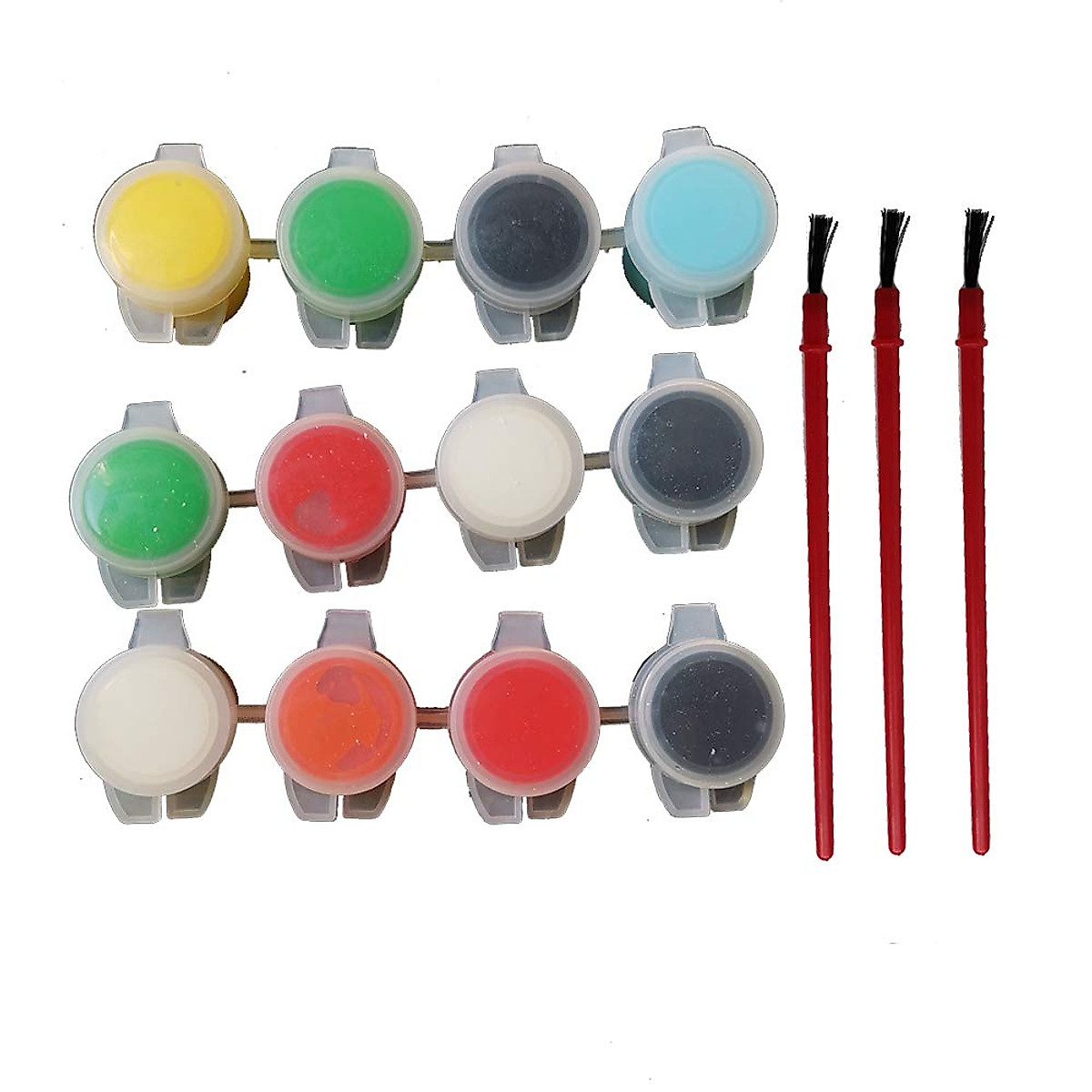 Schuang Paint Your Own Figurines Decorate Your Own Painting Set Plaster Craft Kit for Kids (Christmas Tree, Santa Claus, Snowman)