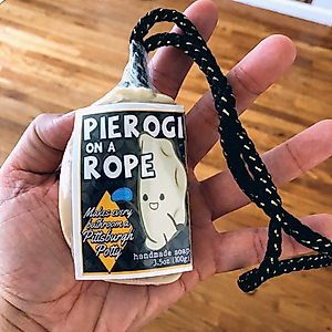 Regent Park Naturals Pierogi on a Rope | Novelty Soap on a Rope | Pittsburgh Theme | 3.5oz