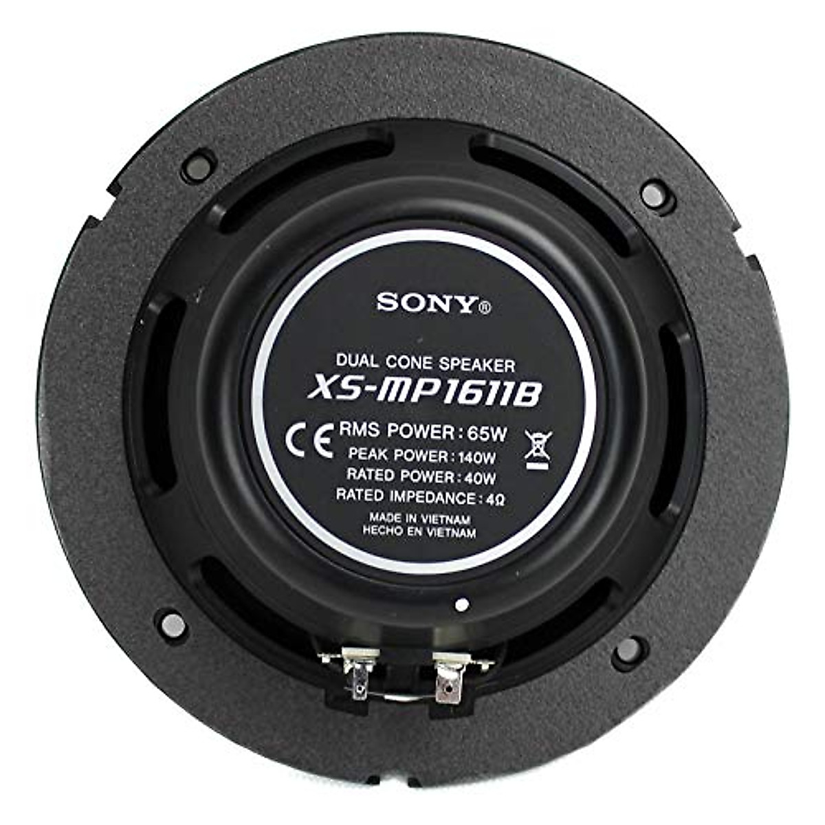 Sony 4 XS-MP1611b 6.5" 280 Watt Dual Cone Marine Speakers Stereo Black XSMP1611