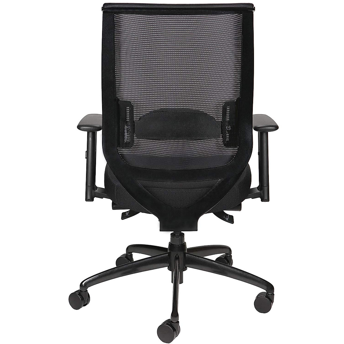 Oak Hollow Furniture Reina Series Office Chair Ergonomic Executive Computer Chair with Breathable Fabric Seat Cushion and Mesh Back, Adjustable and Comfortable, Lumbar Support, Swivel and Tilt