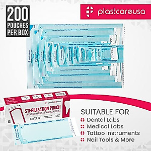 1000 Self Seal Sterilization Pouches 3.5 x 10 Inches (5 Boxes of 200)